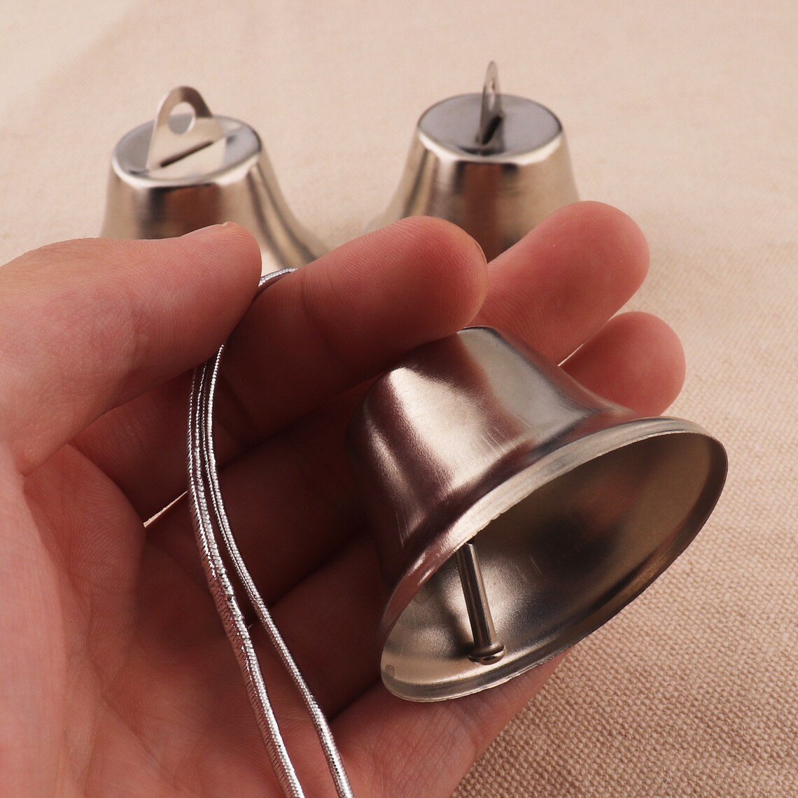 Jingle Bells Silver Small Jingle Bells Tiny Mini Bells Beads - Etsy