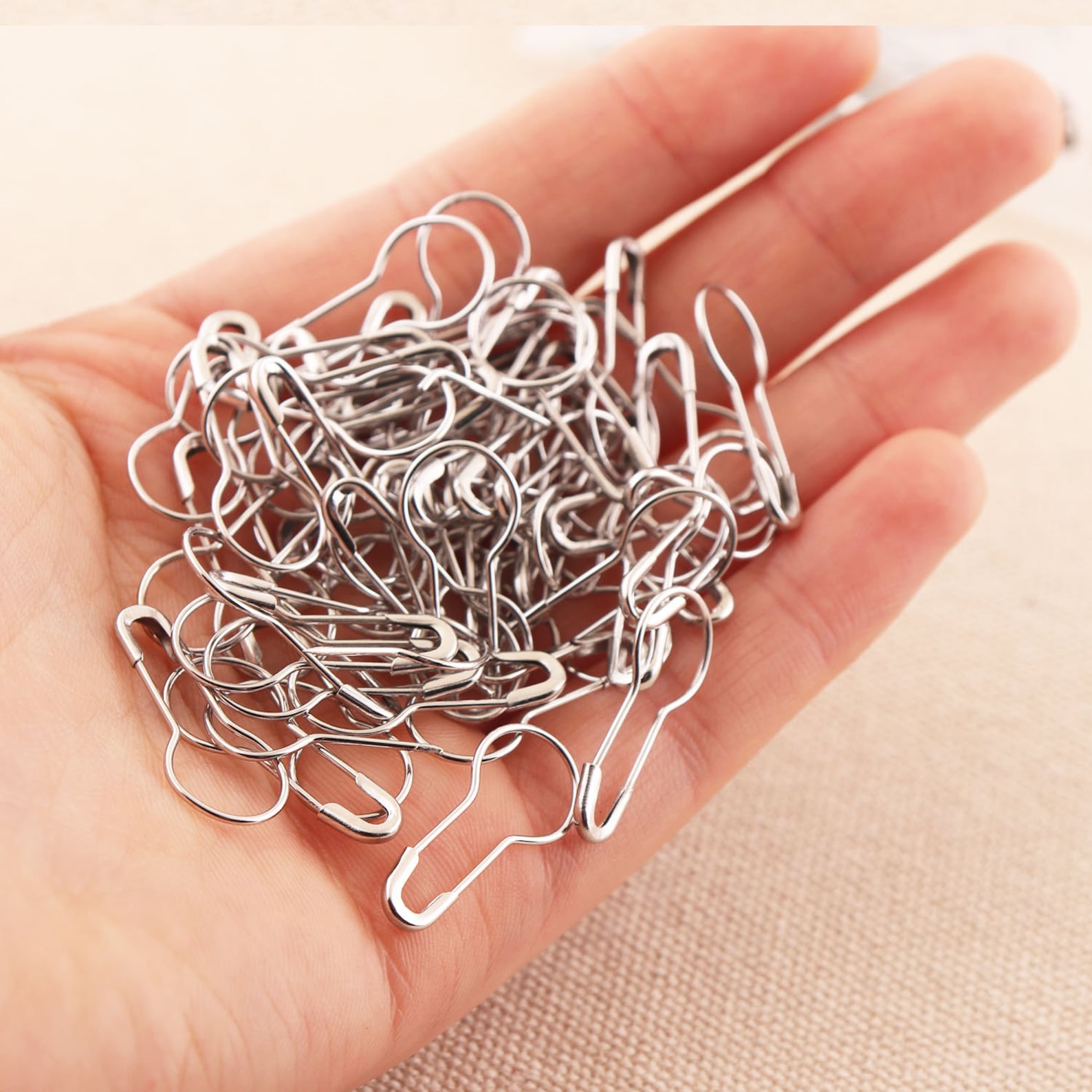 300pcs Silver Garment Safety Pins Whole Price Bulb Safety Pins Pear ...