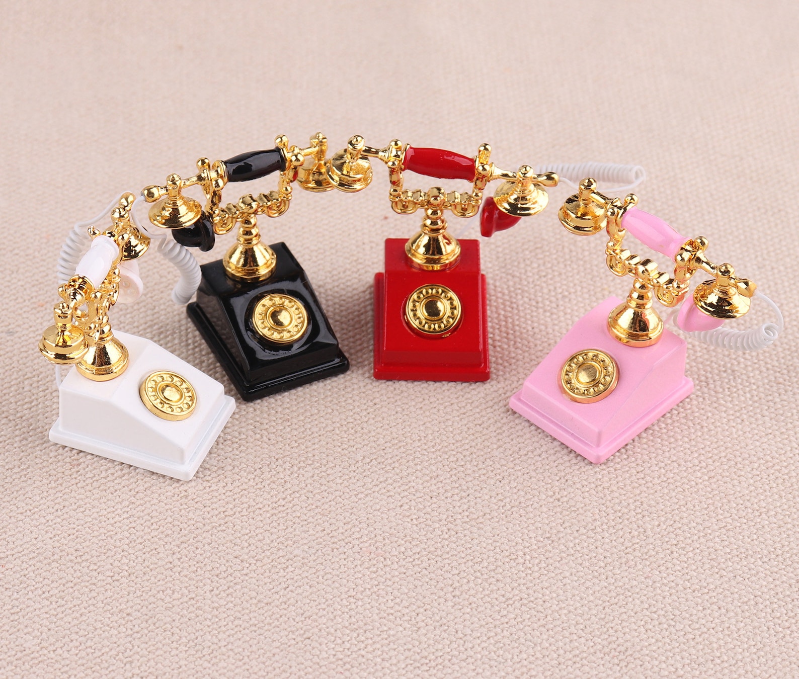 Retro Vintage Miniature Telephone Miniatures Dollhouse Miniature ...