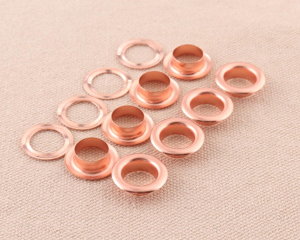 100-500pcs 10mm Inner Diameter Rose Gold Color Grommets - Etsy