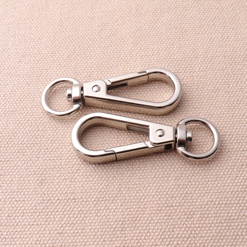 4pcs Swivel Clasp Push Gate Clasp Silver Snap Clip Hook Push - Etsy