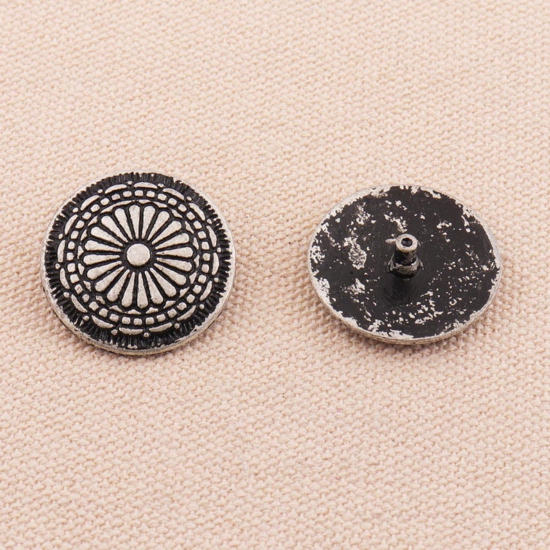 22mm Concho Flower Stud Rivetsblack Flower Rivet Leather - Etsy
