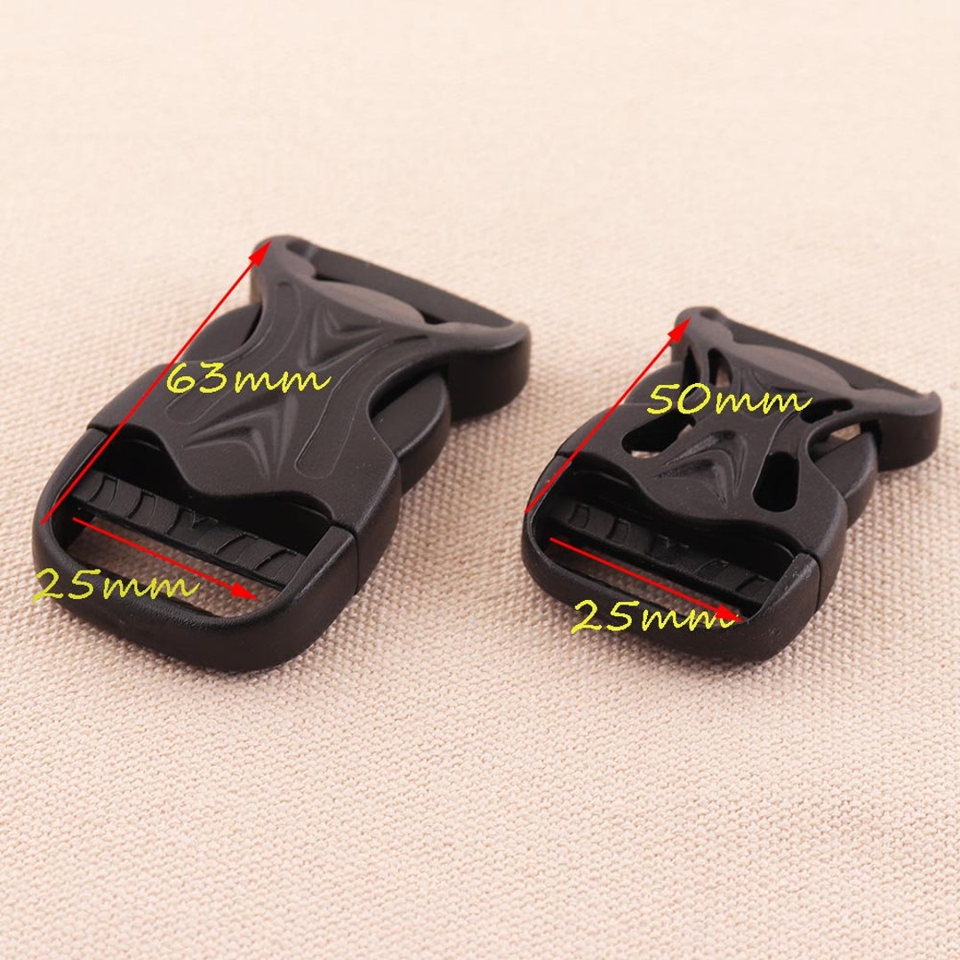 Hebilla negra bolsa de plástico hebilla ajustador 63mm, 50mm hebilla de ...