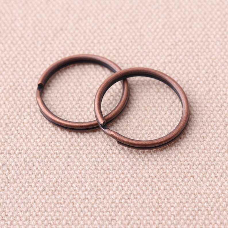 2017mm 50pcs Red Copper Split Key Rings Metal Round Rings for | Etsy