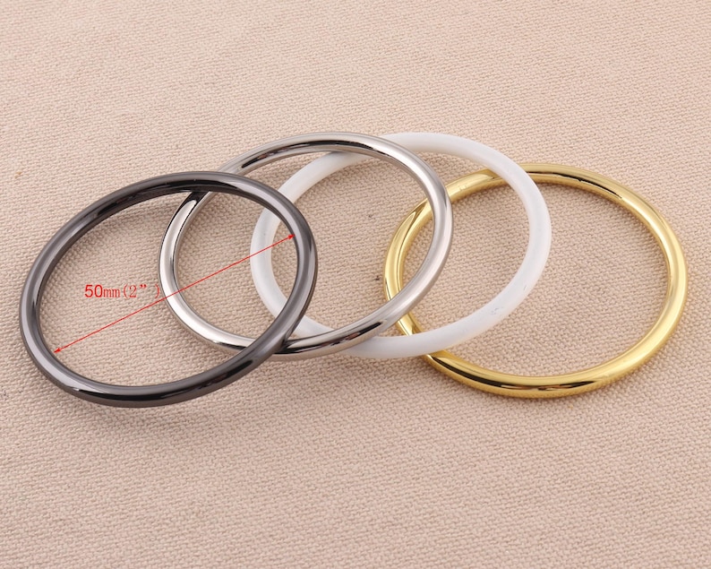50mm Large Metal O Rings Bag Handles Buckle Purse Rings Purse - Etsy