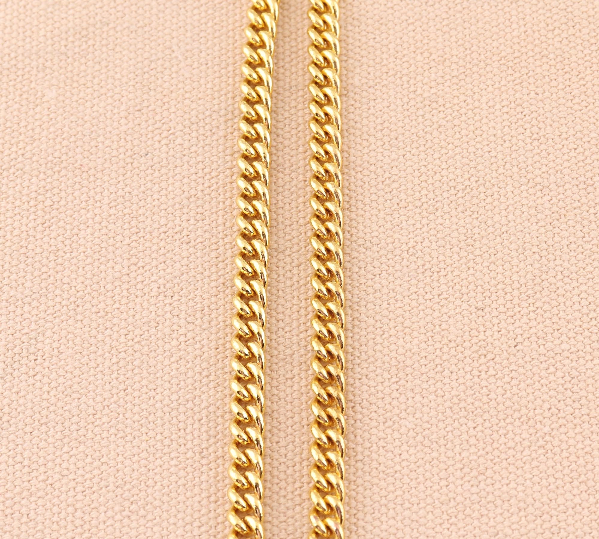 117cm Length Chain Link Gold Color Decorative Charm With | Etsy
