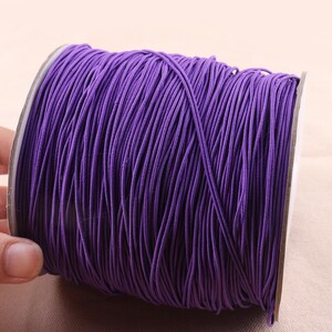 1mm Purple Color Elastic Drawcord, Elastic Rope ,nylon Rubber Stretch ...