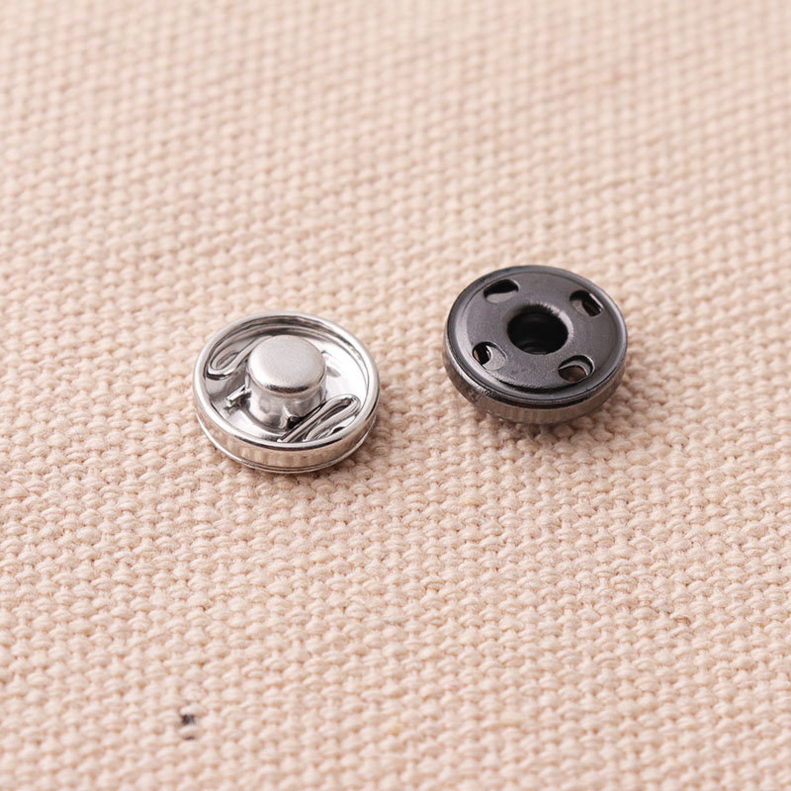 20sets Black and Silver 10mm Metal Snap Fasteners Press Studs - Etsy