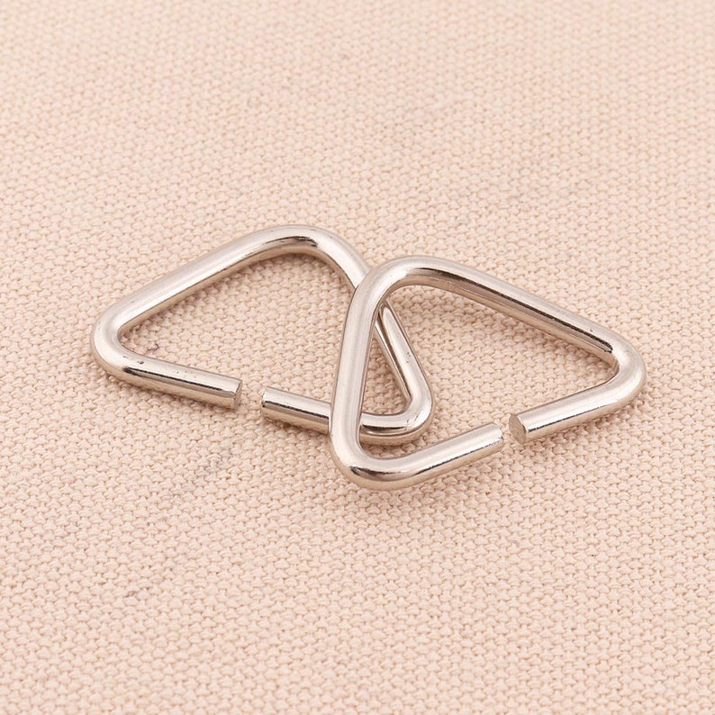 33mm Triangle Shape Ring Silver Jump Ring Metal Split Rings - Etsy