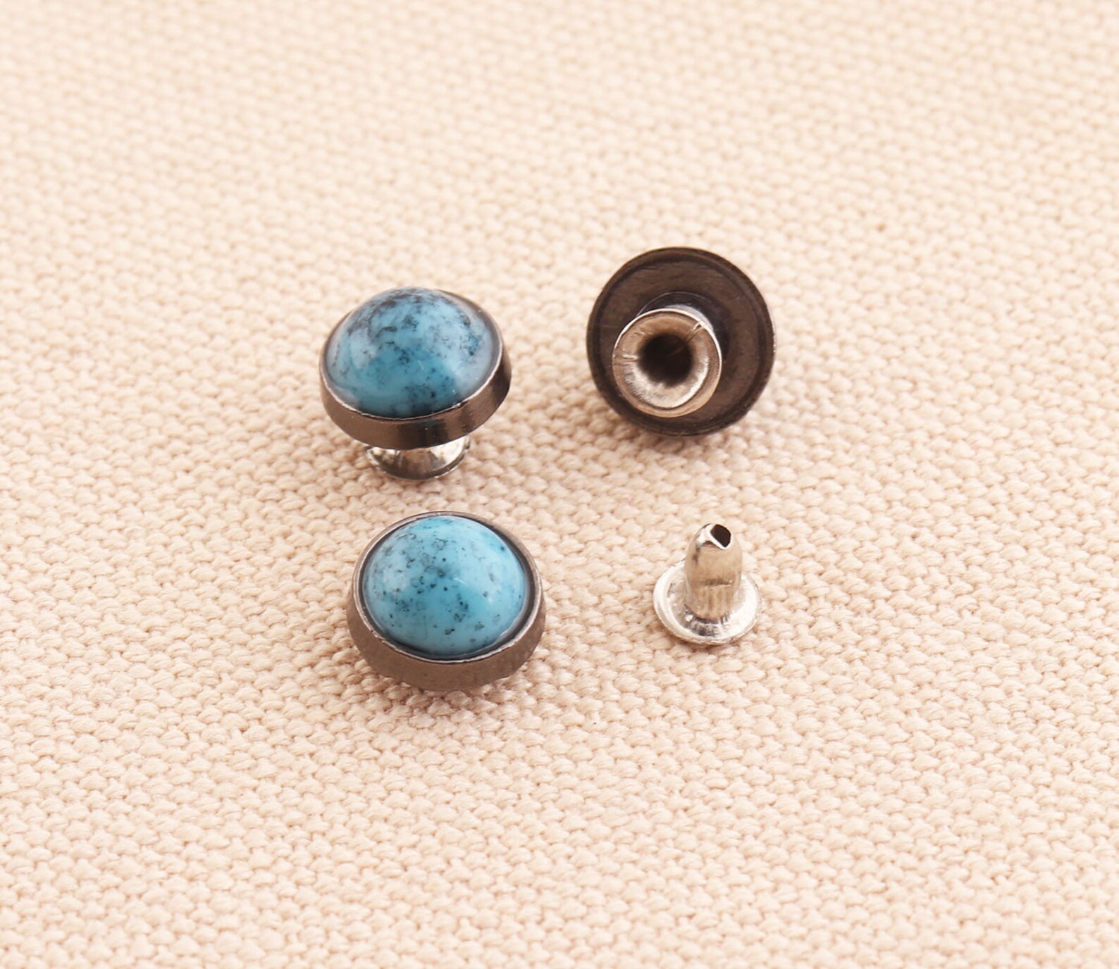 50pc Round Blue Single Cap Rivets 10mm Leathercraft Rivet and | Etsy