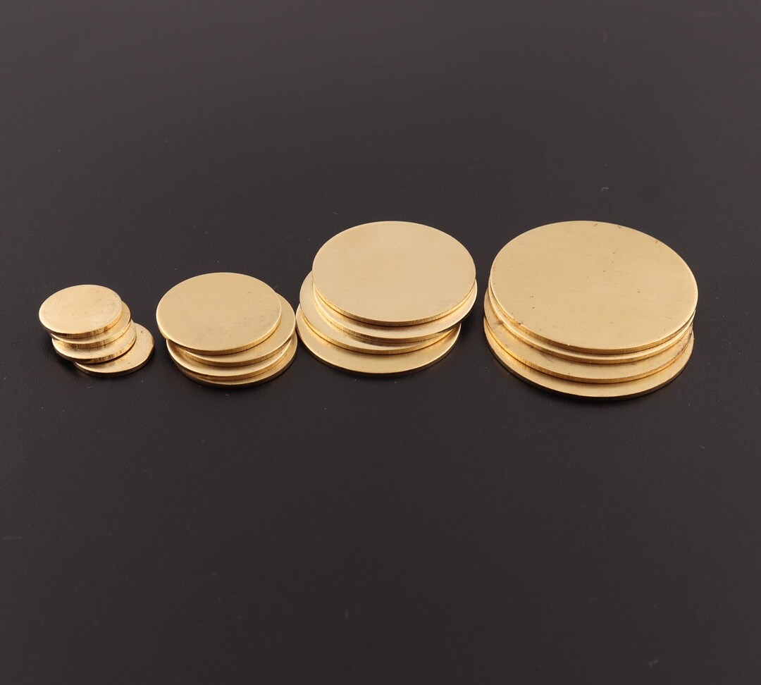 Copper Discs 1/2" 3/4" 1" 1 1/4" Metal Tags Stamping Blanks 18ga 1.0mm ...