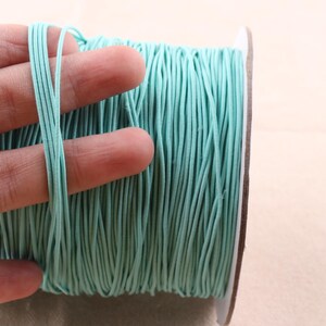 1.0mm Light Blue Color Elastic Beads Cord,stretch Elastic Cord ...