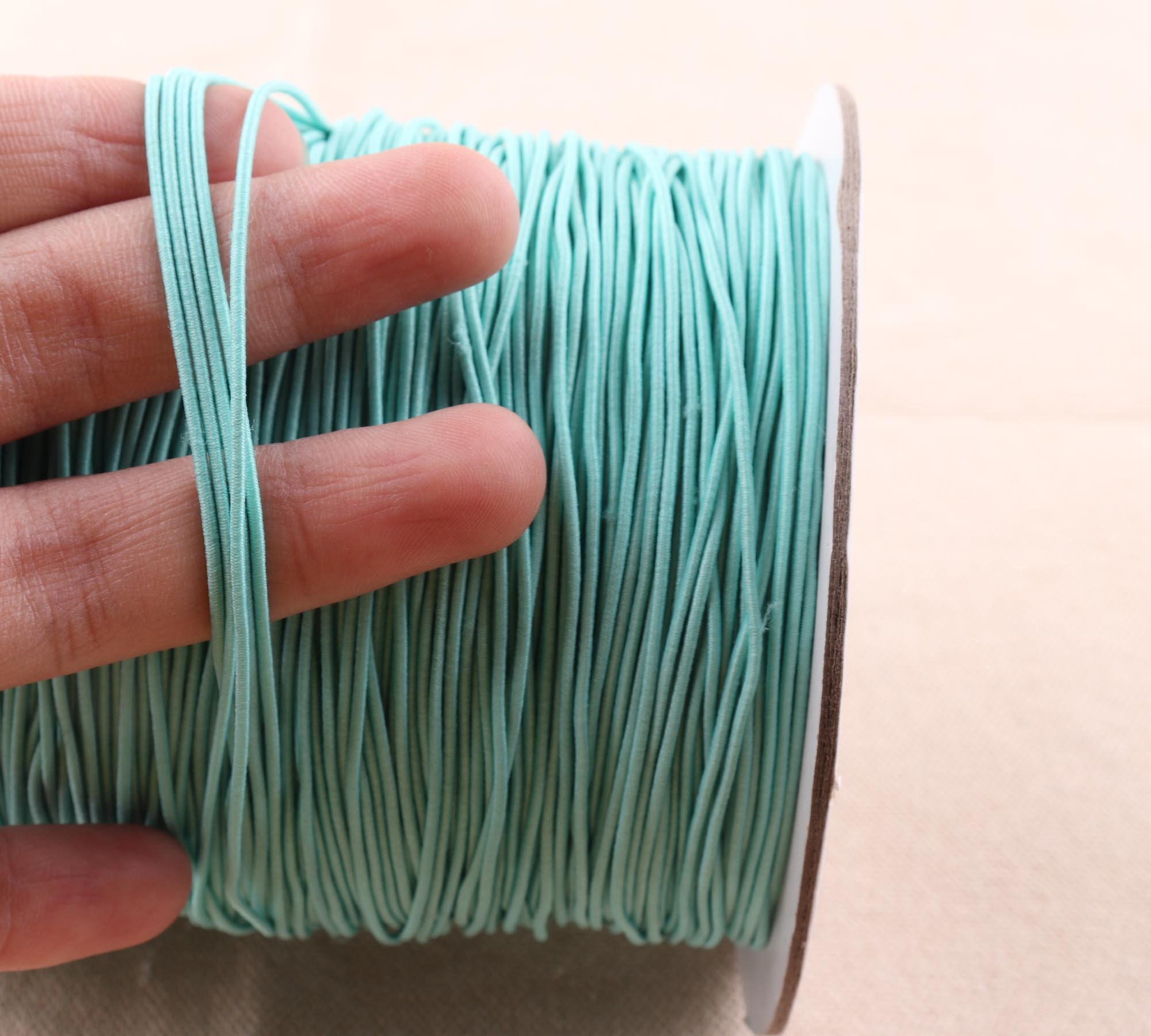 1.0mm light blue color elastic beads cordstretch elastic | Etsy