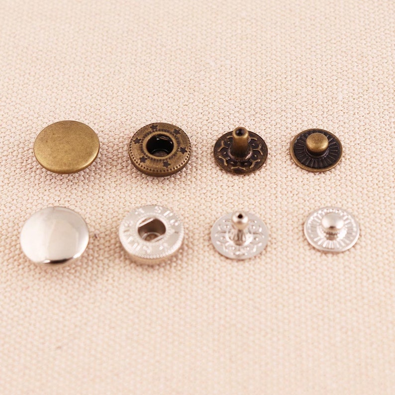 50sets Snap Fastener Metal Snap Button Shank Buttons for - Etsy