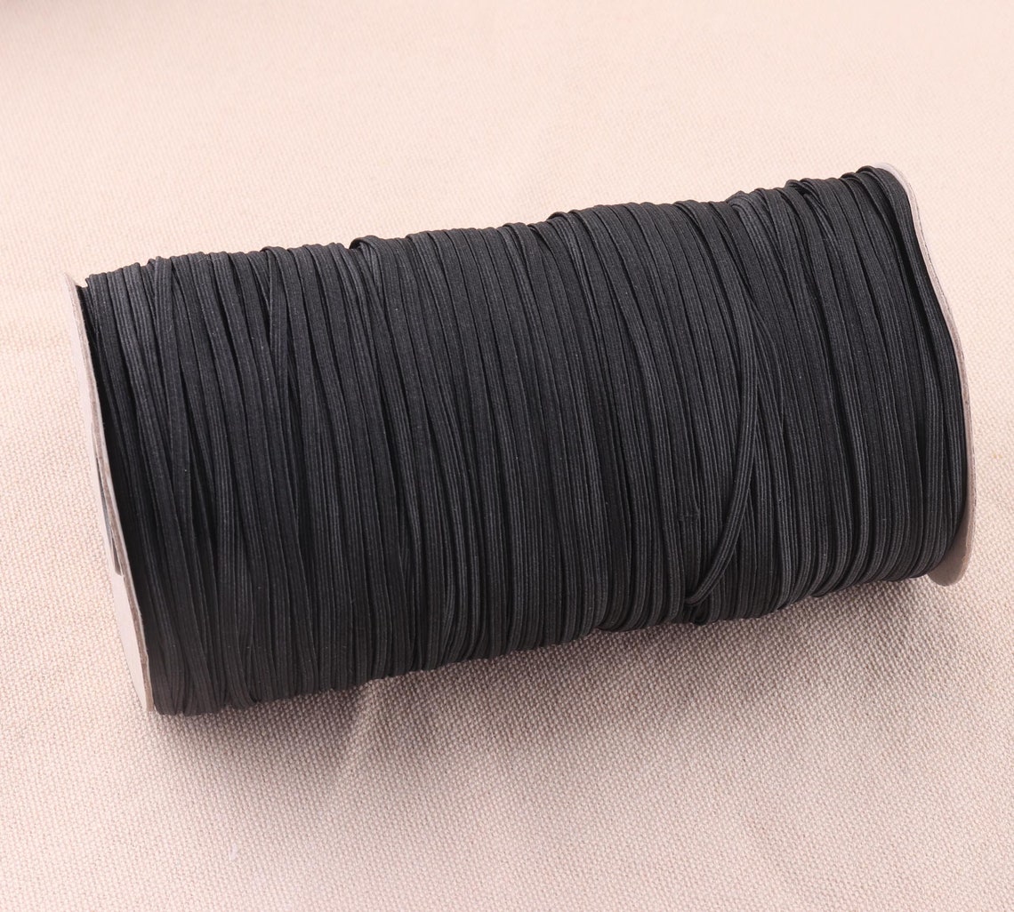 Thin Sewing 3mm Elastic Band White/black Color High Elastic | Etsy