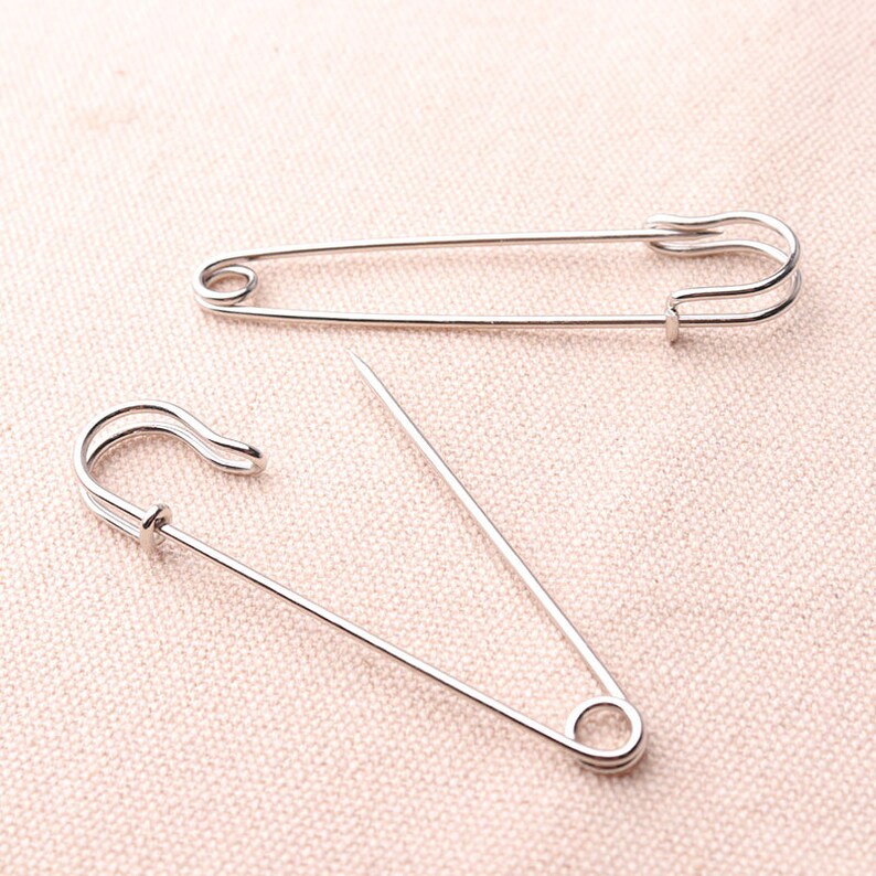 10pcs Jumbo Safety Pins 70mm Large Pin Brooch Kilt Pins Silver - Etsy