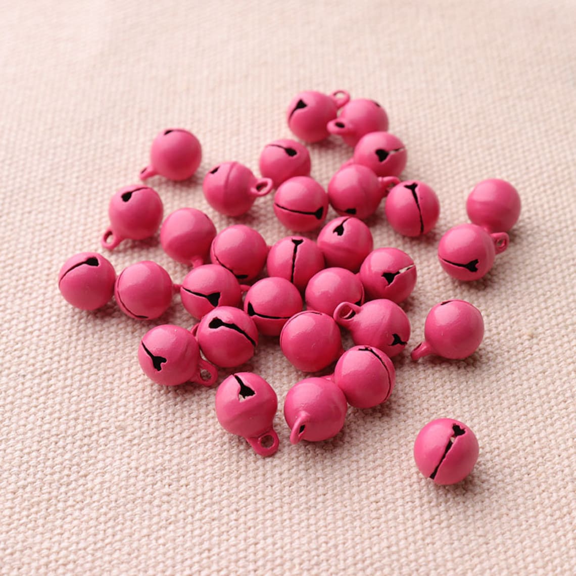 50pcs Jingle Bells Bells Pink Bells Make Clear Sound 10mm - Etsy