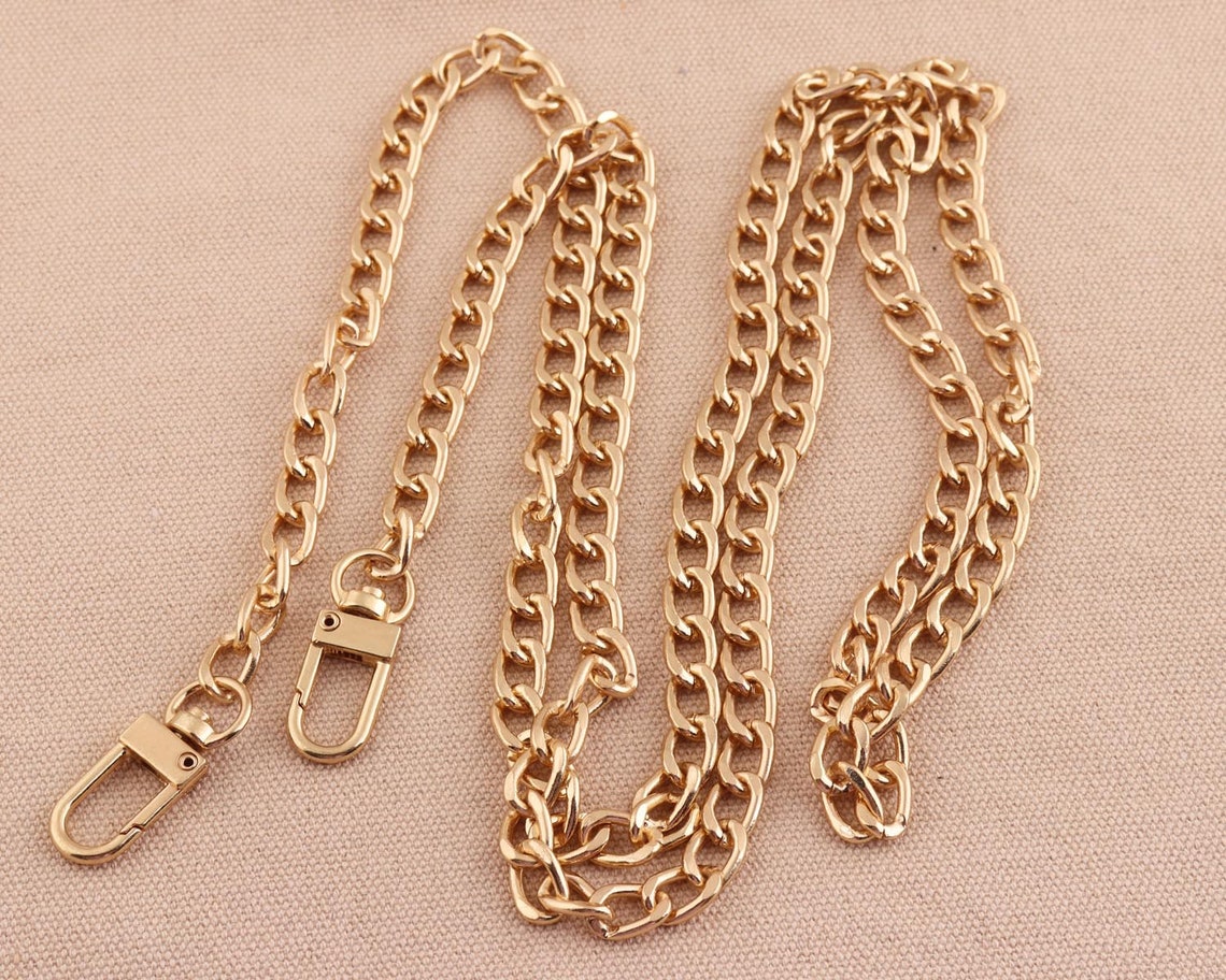 121cm Length Chain Link Light Gold Color Necklace Chain Bag | Etsy