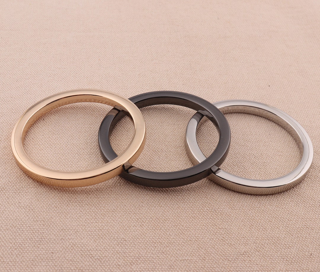 50 Mm Purse Ring Flat Silver Ringgold Metal O Ring Gunmetal - Etsy