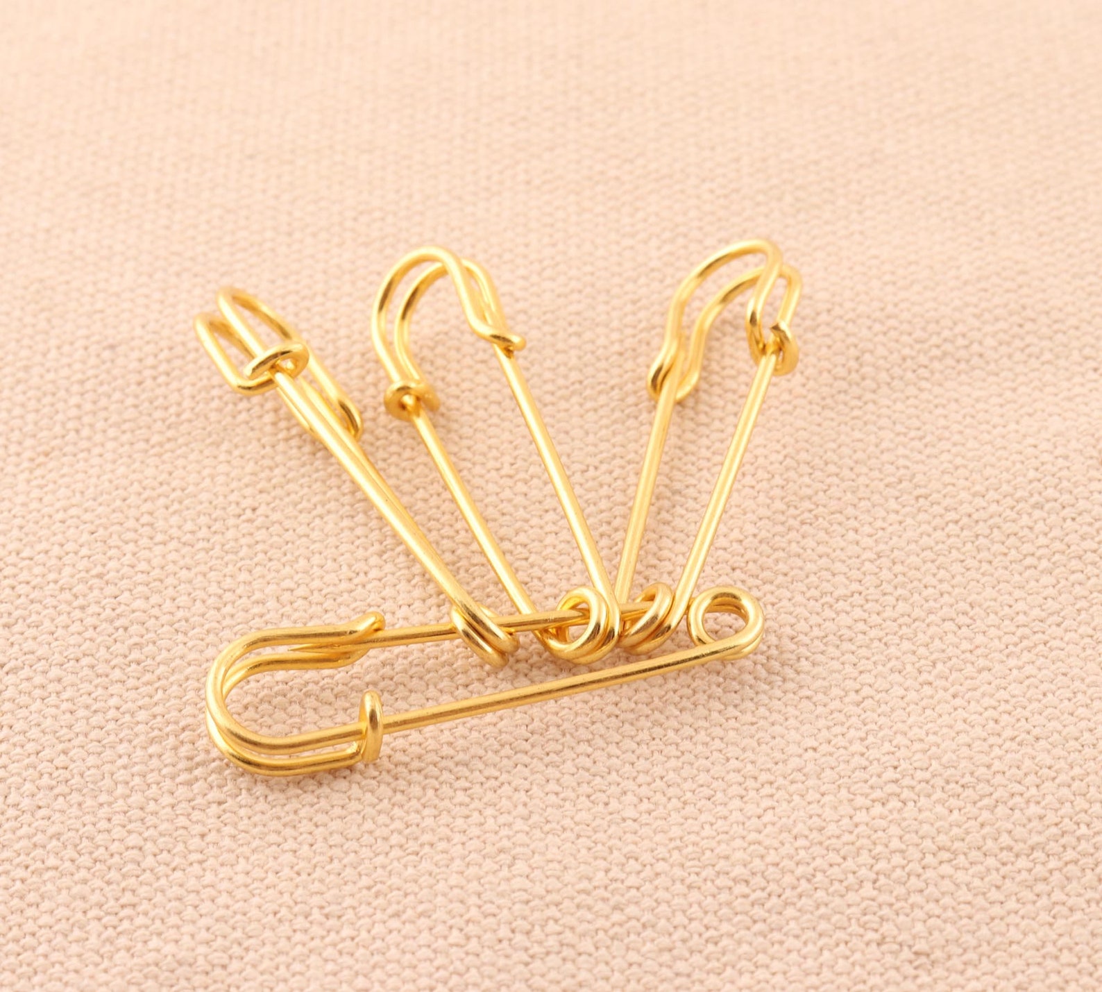 35pcs Gold Color Safety Pins 38mm Metal Brooch Pins Label Tag - Etsy