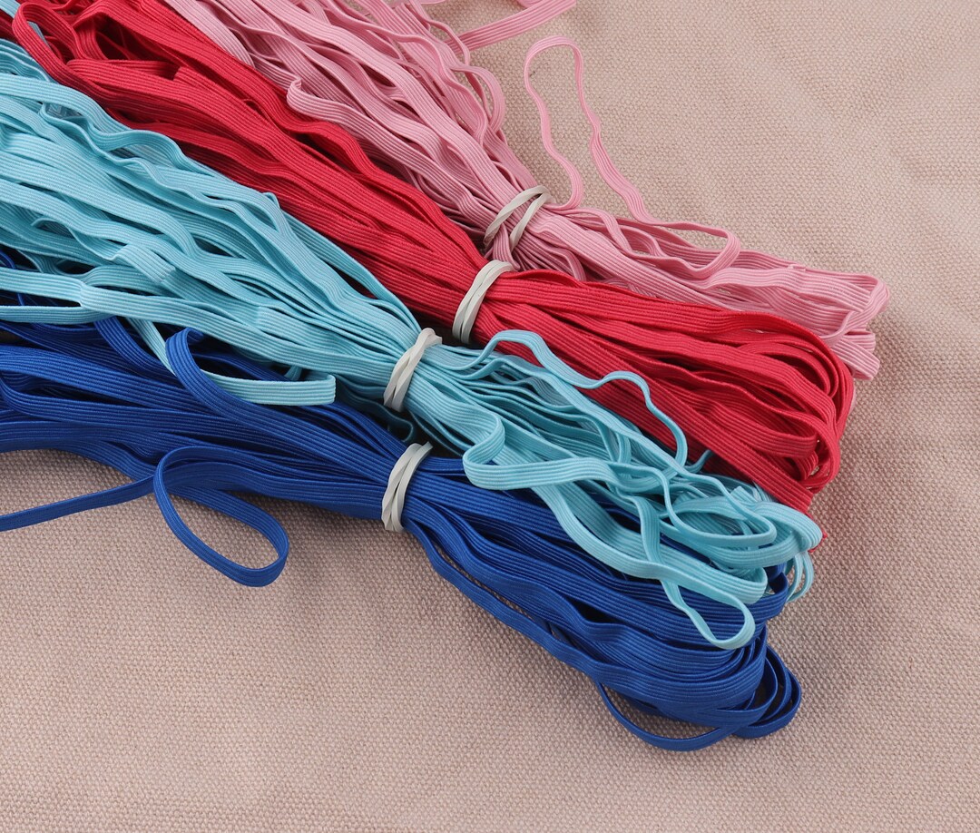 Flat Elastic Cord,colorful Elastic Band ,5 Mm Skinny Elastic Band ...