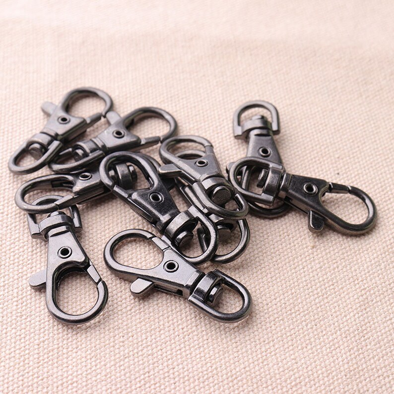 12pcs Lobster Clasp Black 38mm Long Metal Swivel Clasp Large - Etsy