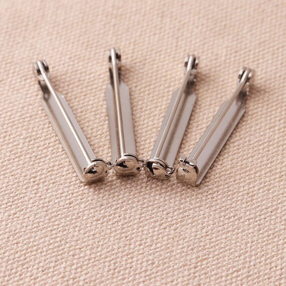 30pcs Safety Pins couleur argentbroise broches Brooch Avec Flat Pad chale Pin 33mm Long Pin Etsy France
