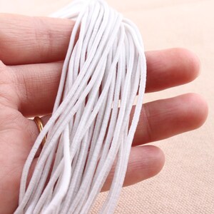 2mm Elastic Rope Cord 10 Yards Rubber Stretch String Red/black /white ...