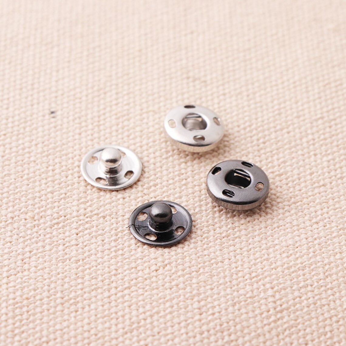 20sets Black and Silver 10mm Metal Snap Fasteners Press Studs - Etsy