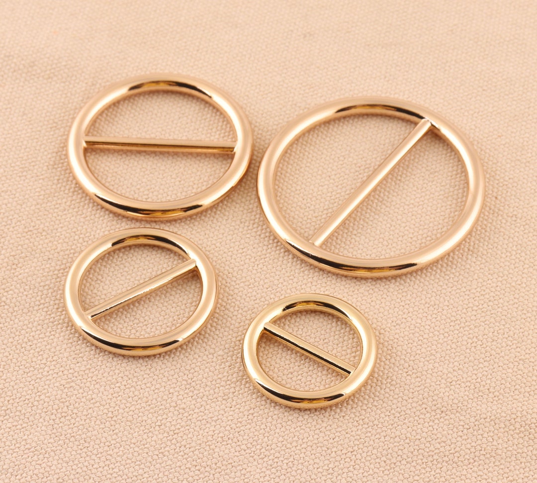 10pcs/lot Light Gold Color Slide Buckle Strap Belt Buckle 19/23/31/40mm ...