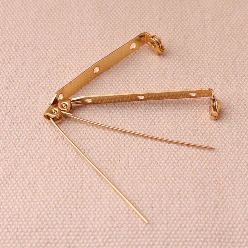 12pcs Brooch Pin Back 407mm Gold Brooch Pins With Roll Safety - Etsy