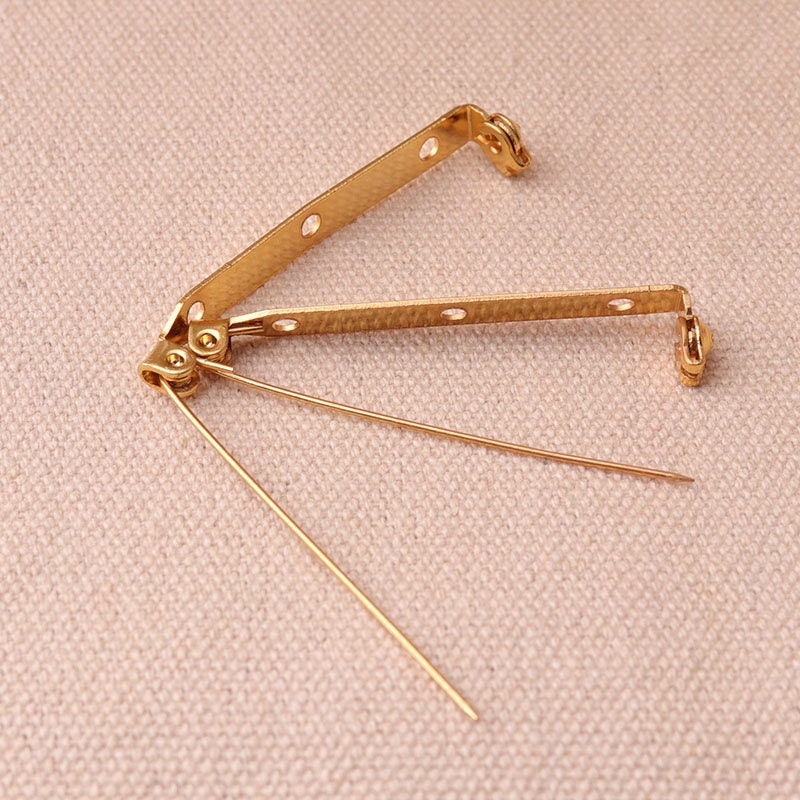 12pcs Brooch Pin Back 407mm Gold Brooch Pins With Roll Safety - Etsy