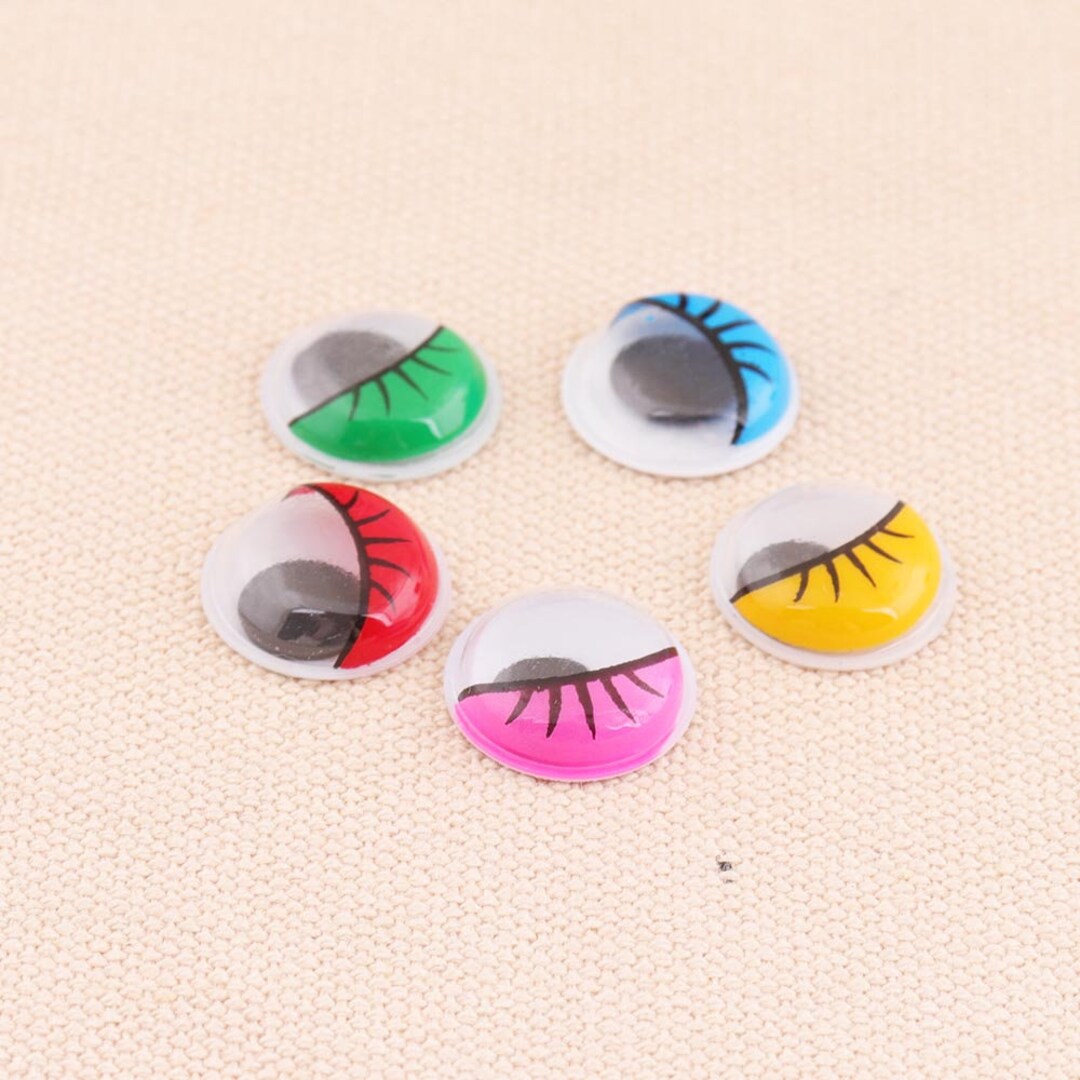 Round Gule Eyes on Assorted Color Blueredpinkyellowgreen - Etsy