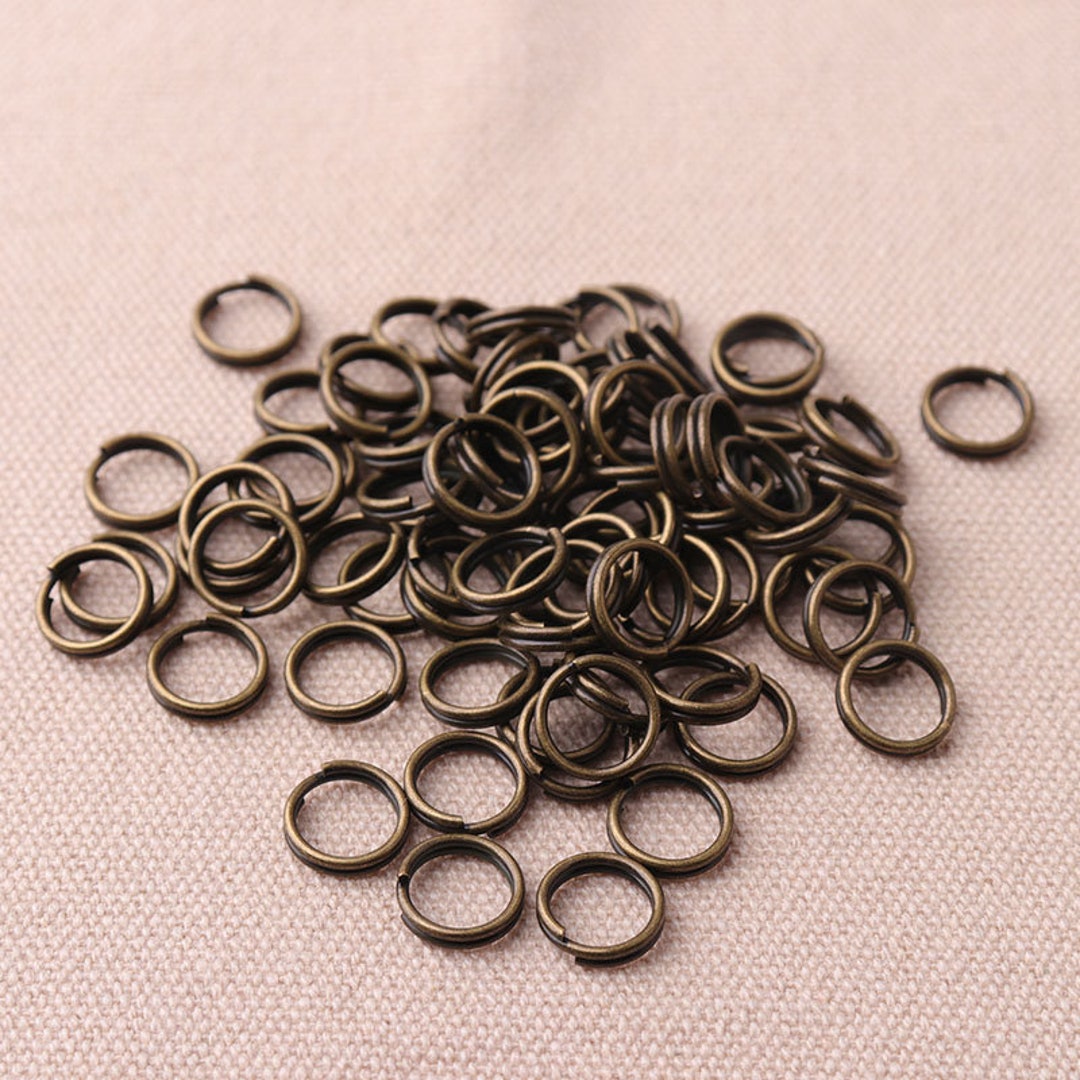 100pcs Bronze Small Split Key Rings Metal 10*8mm Round Key Rings - Etsy