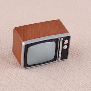 Dollhouse Miniature Tv,mini Vintage Television,french Provincial ...