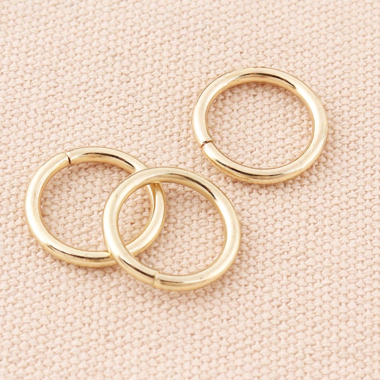 O Rings Gold Jump Ring 17*13mm Round Ring Loop Chain Link Connector ...