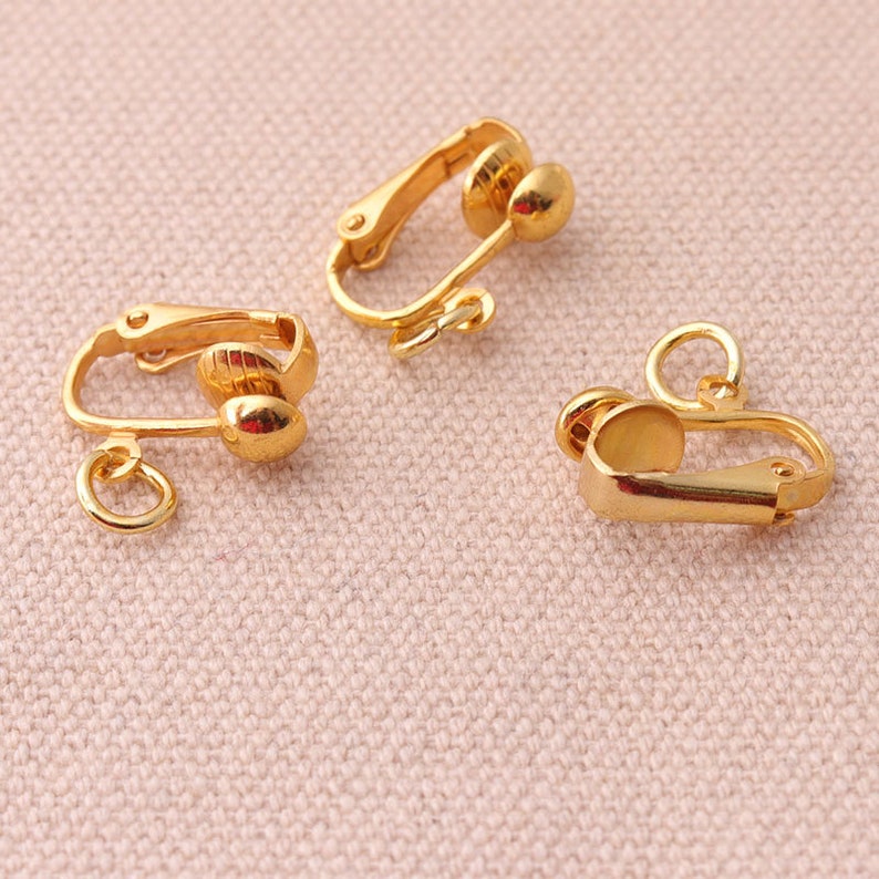 6pairs Clip on Earring Converter Gold Plated Earring Clip With - Etsy