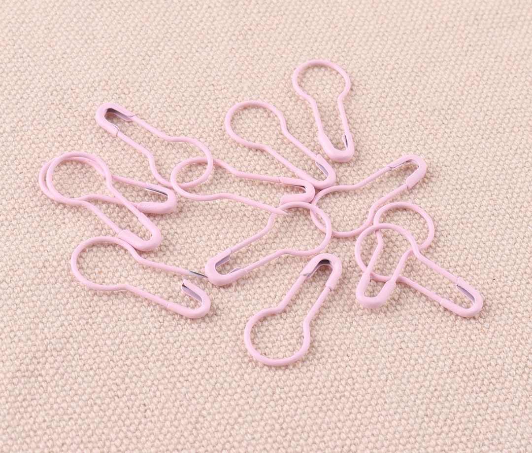 Mini Bulb Safety Pins 100pcs 21*9mm Pink Safety Pins Knit Pins Shawl ...