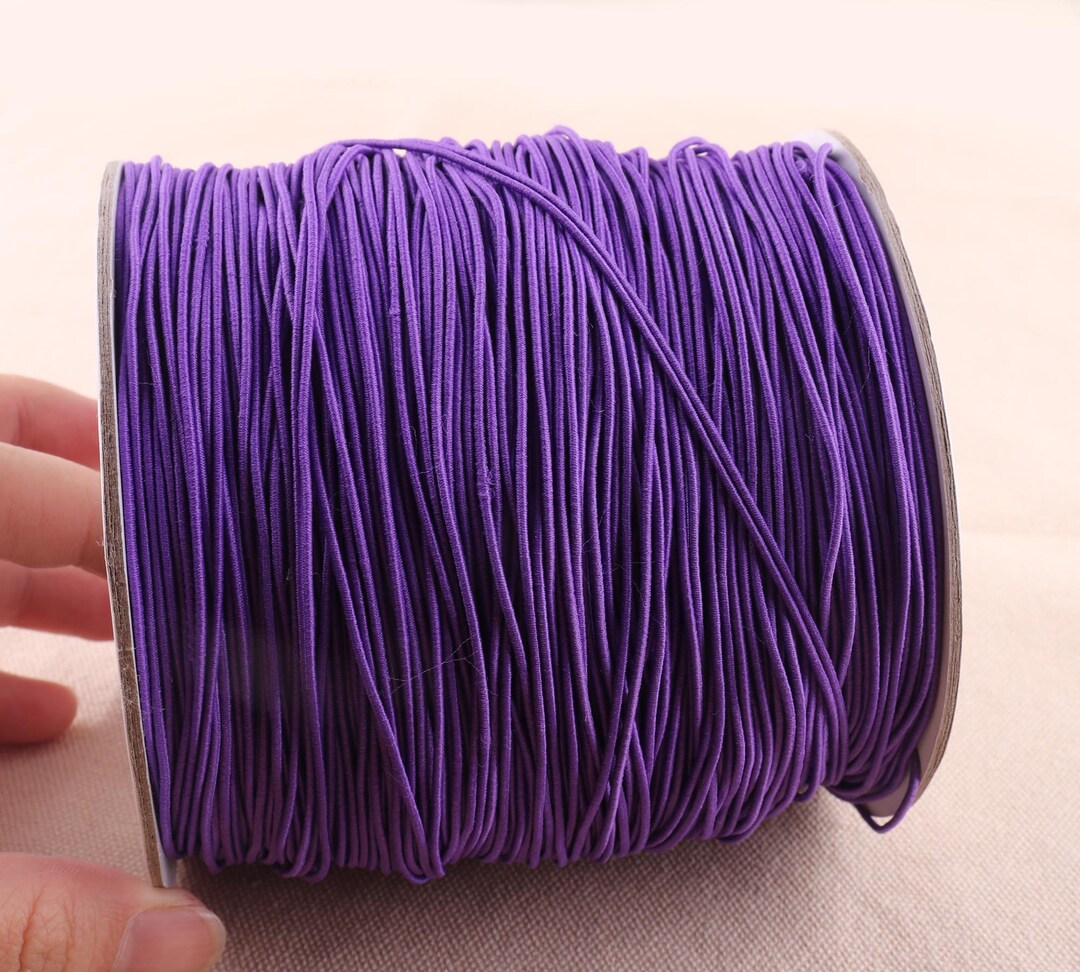 1mm Purple Color Elastic Drawcord, Elastic Rope ,nylon Rubber Stretch ...