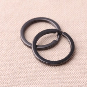 20pcs High Quality Black Flat 28mm Gunmetal Color Split Key Rings Metal ...