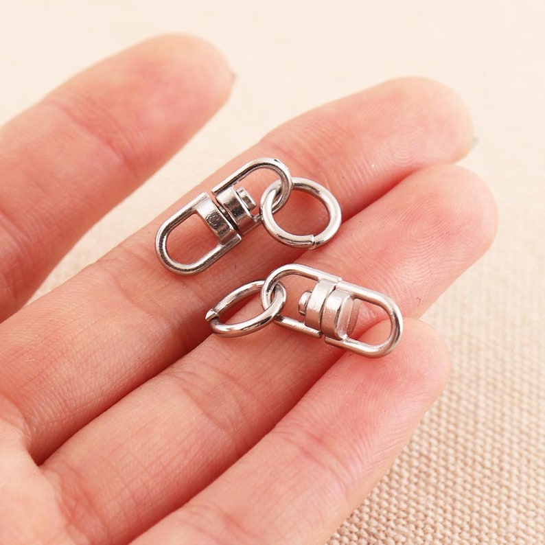Silver Swivel Connector Links Small Connector Links With Spring Ring ...