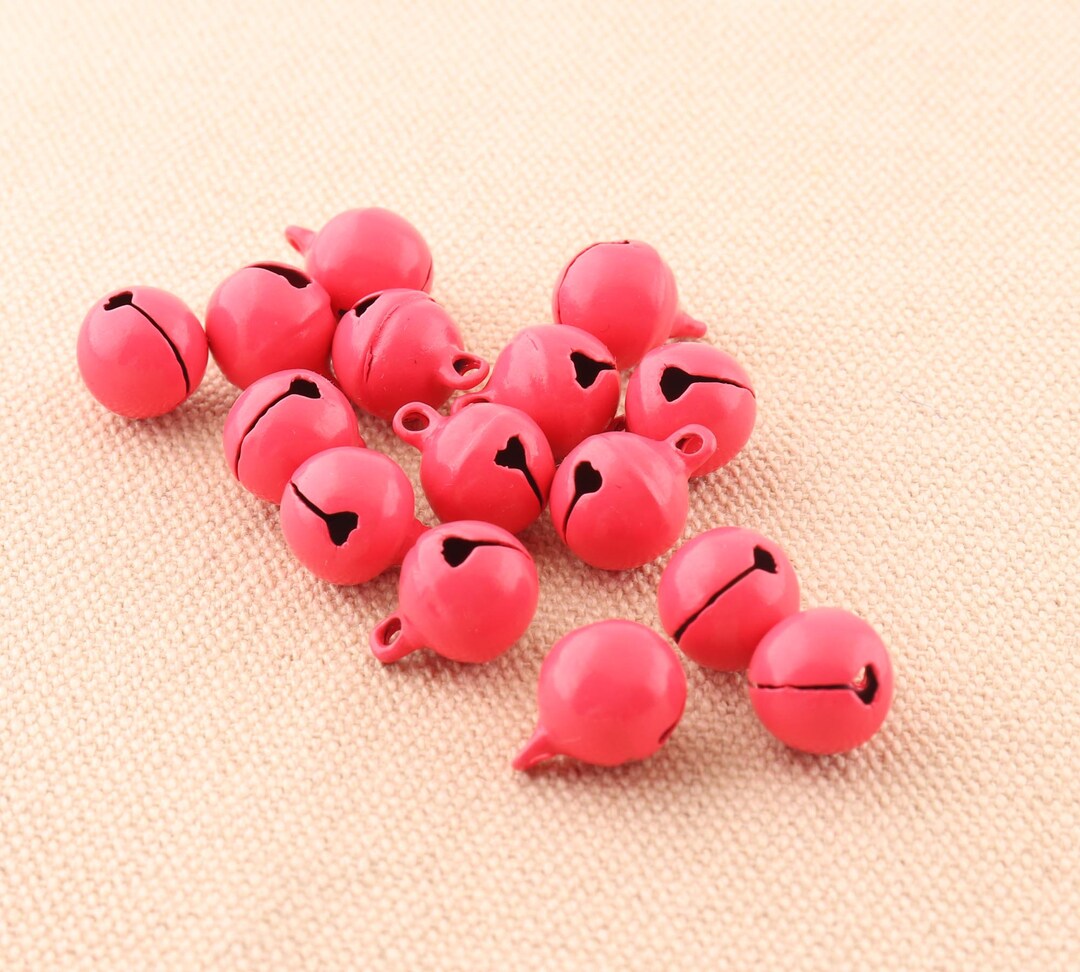 100pcs Rose Red Color Small Bell Jingle Bells Iron Make Clear Sound 13 ...