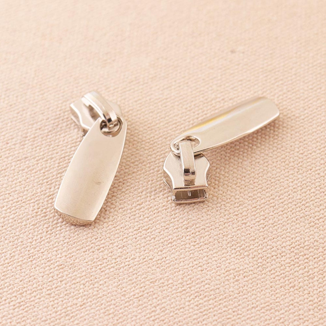 Silver Pull Zipper Heads With Puller, 6mm Loose Sliders,pulls for ...