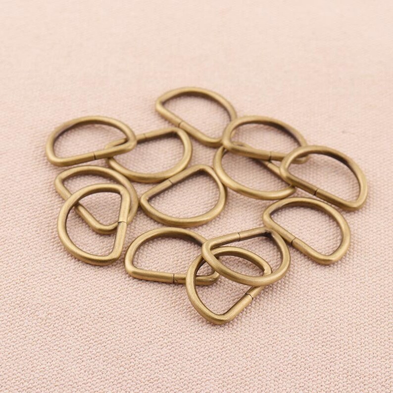 30pc D-ring Findings Bronze Small Purse Ring Metal Welded - Etsy