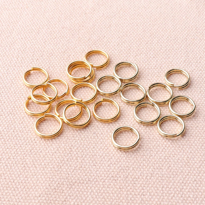 200pcs of 10mm Tiny Key Rings Gold and Light Gold Split Rings - Etsy