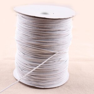 Free Shipping 10 Yards Elastic Rope 1.5mm White Color Elastic Cord ...