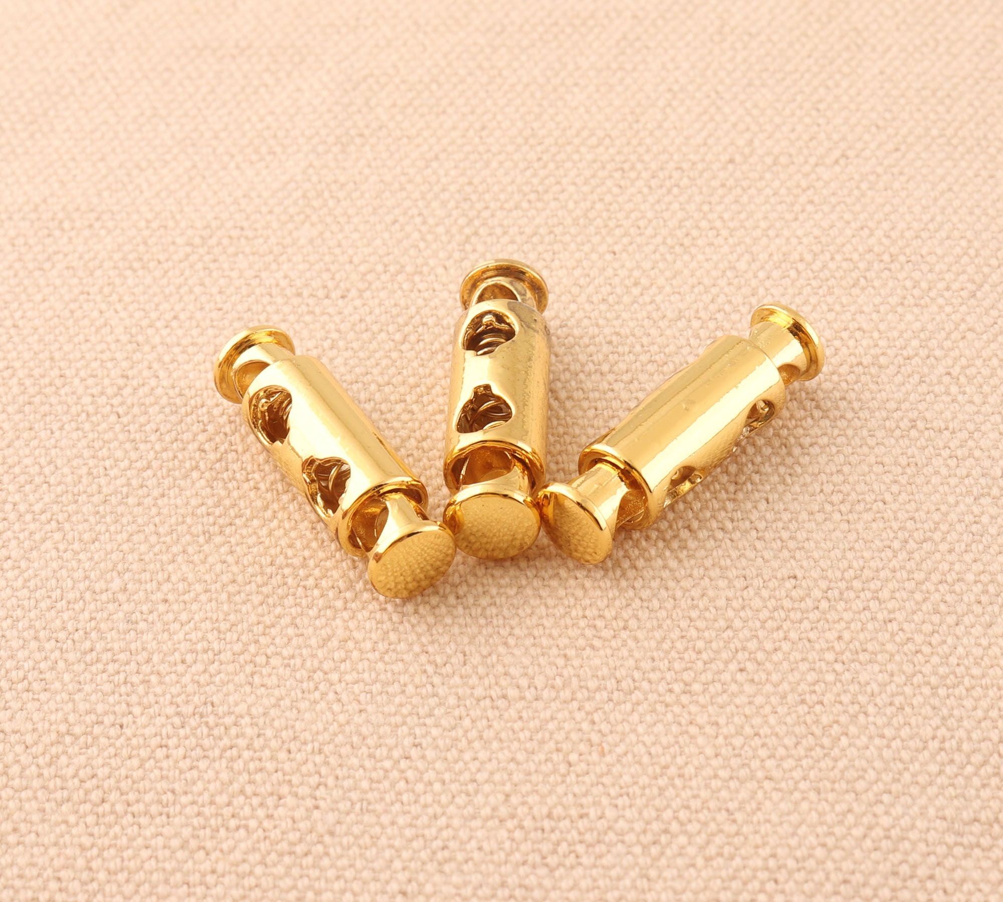 6pcs/lot gold color cord locks toggle cord lock paracord lock | Etsy