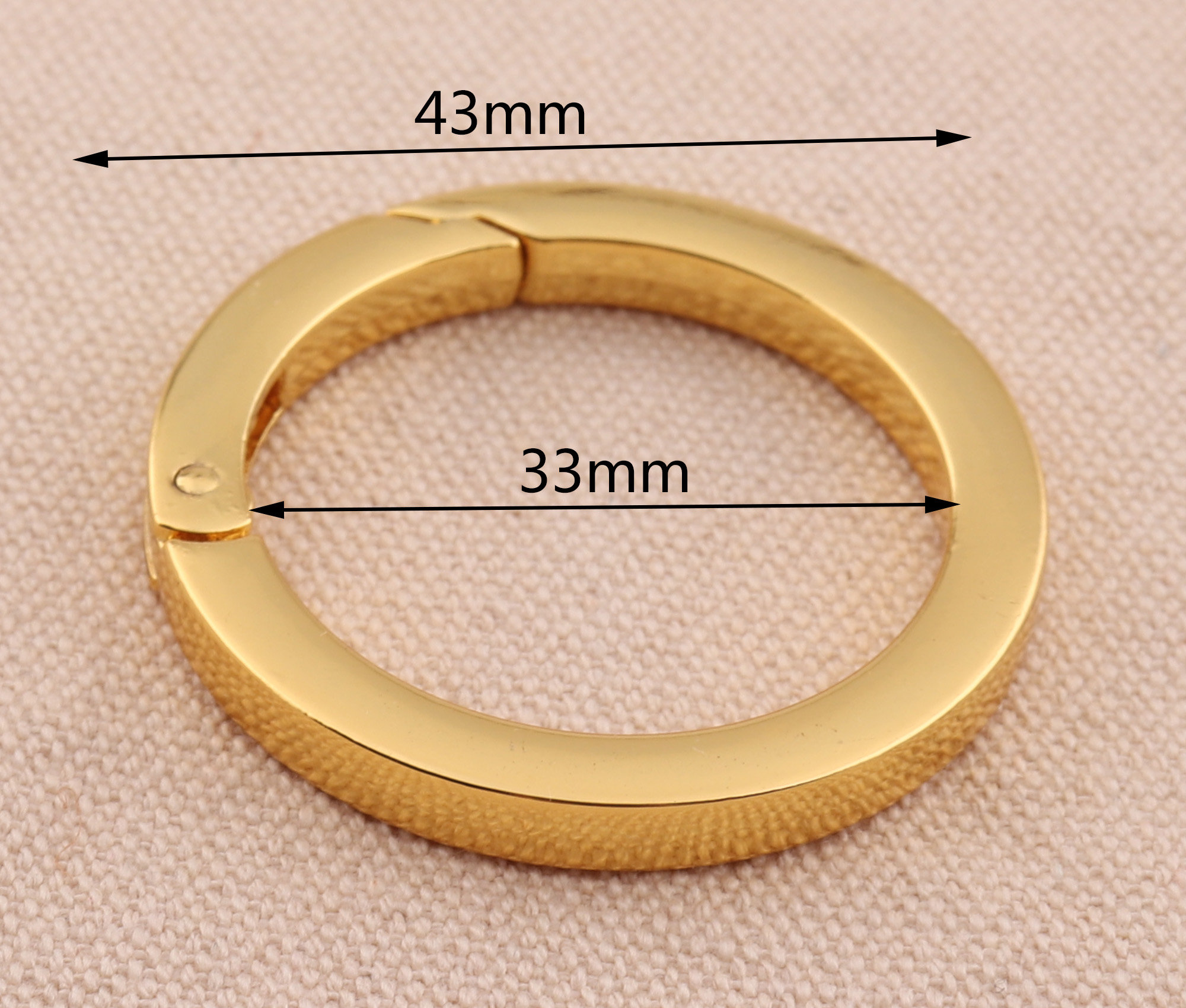 Flat Round Spring Gate Ring Metal O Ring Spring Ring Clasp - Etsy