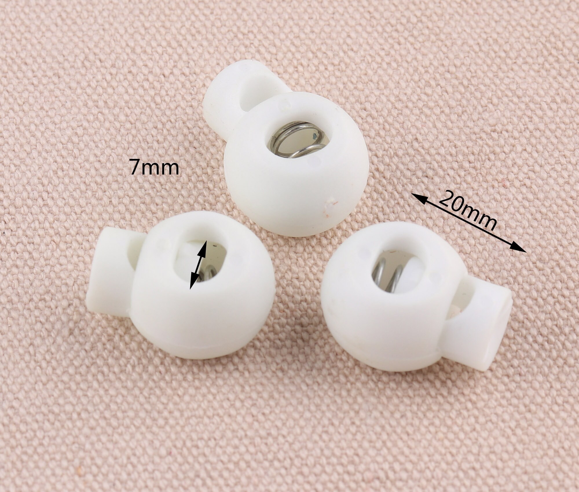 7mm green Rope Cord Stopper 30-50pcs Black Cord Locks for | Etsy