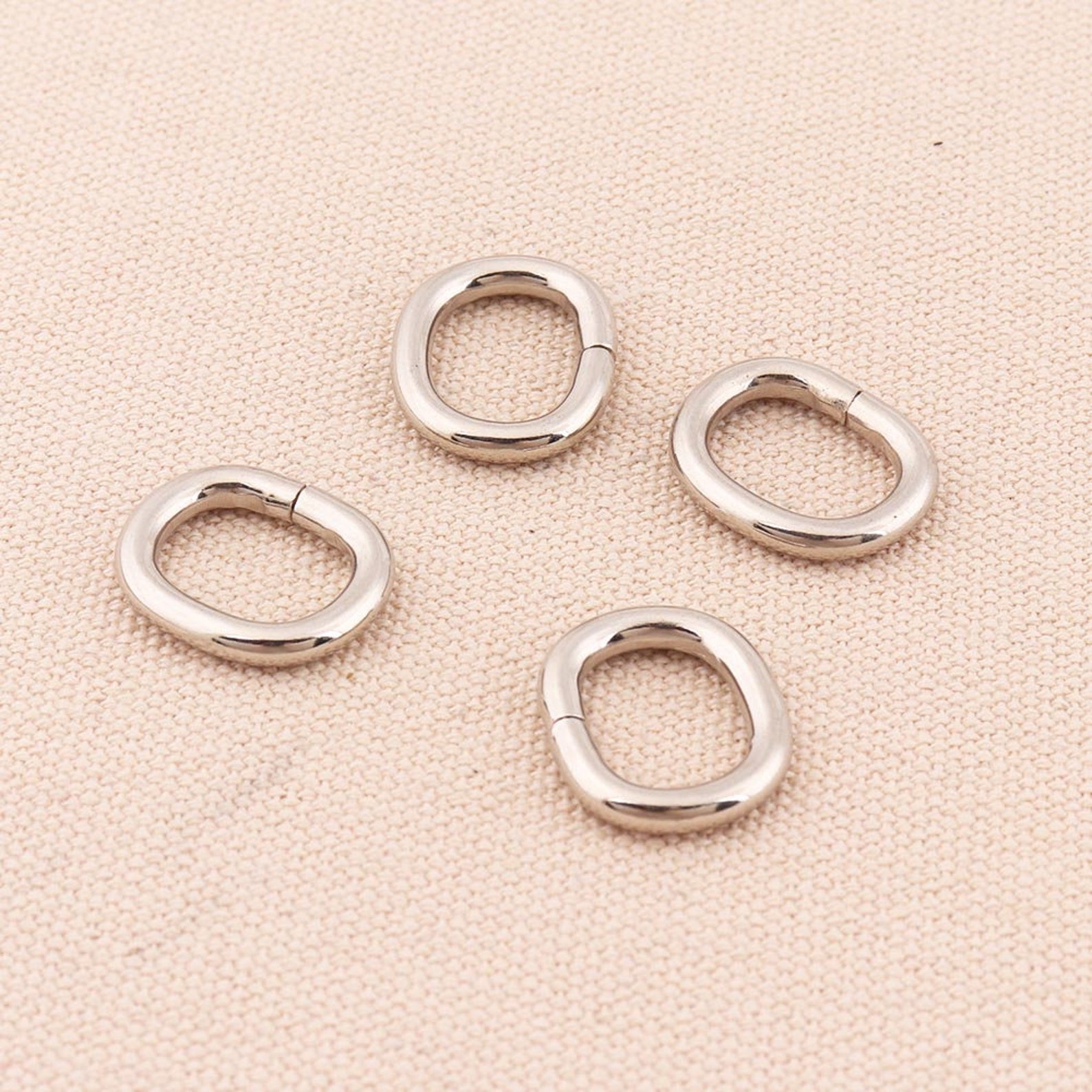 20pcs Oval Closed Jump Ring Silver Blank Metal Jump-rings - Etsy